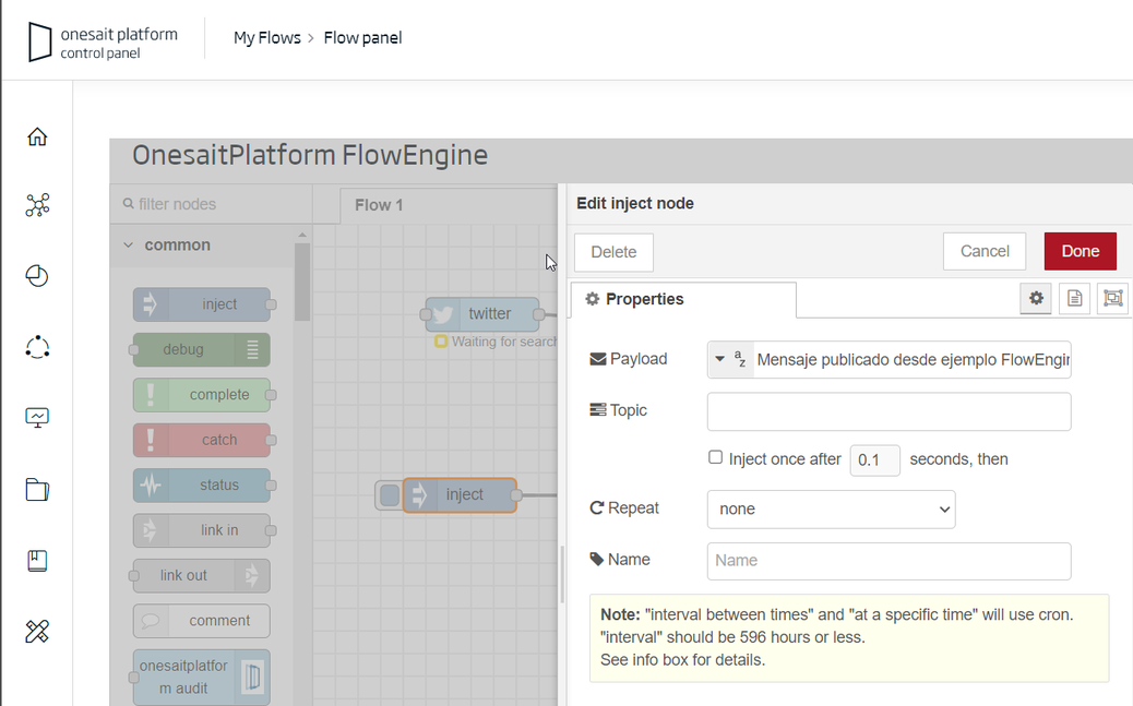 ¿Cómo trabajar con Twitter desde el FlowEngine? – Onesait Platform Community
