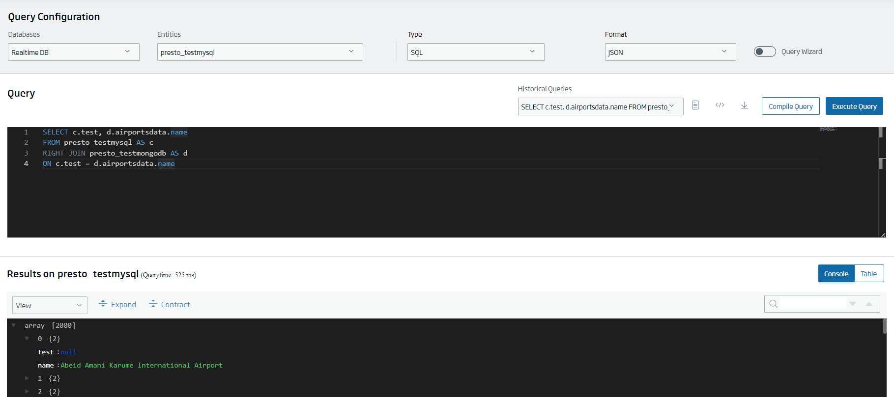 Integración de PrestoDB como motor de consultas multi-repositorio – Onesait Platform Community